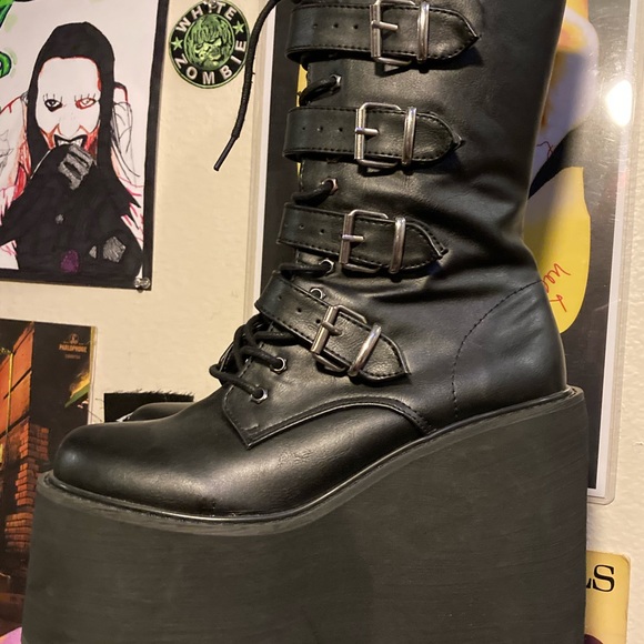 Demonia | Shoes | Demonia Platform Boots Swing Heel 22 | Poshmark